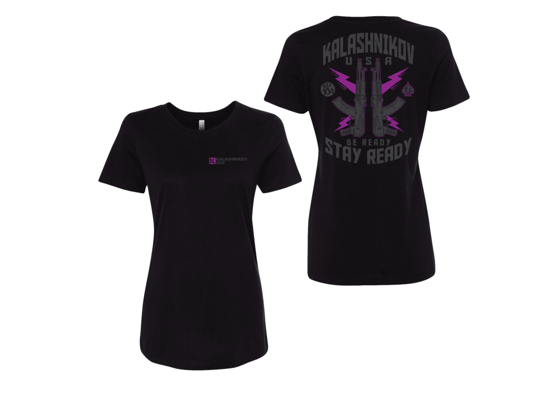 KALASHNIKOV USA OUTLAW KP-104-7.62X39MM WOMENS T-SHIRT - KUSA