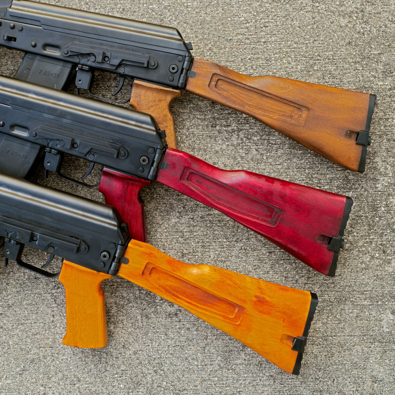 KR-103SFS 7.62x39MM Side Folding Wood Shark Fin Rifle - KUSA