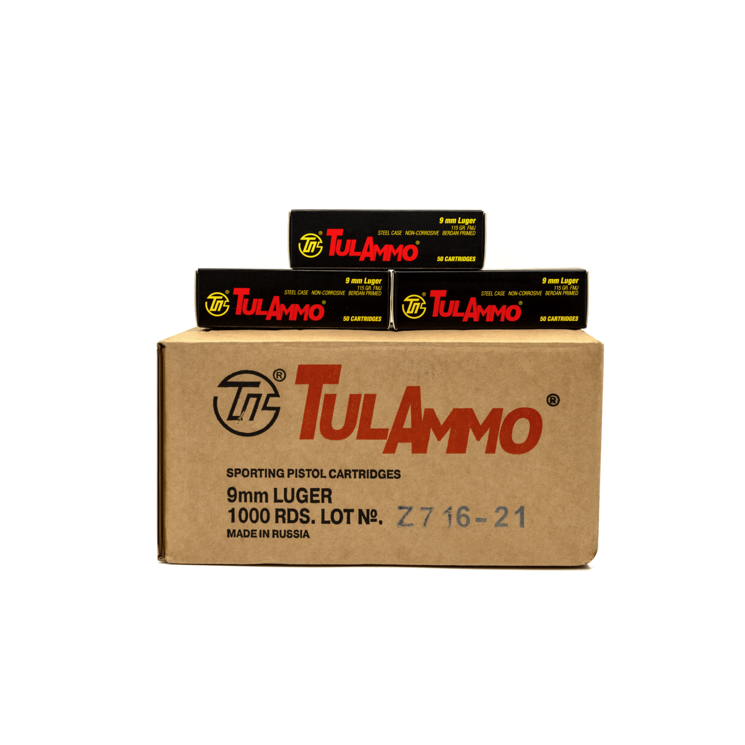 TULA 9MM 9X19 STEEL CASE AMMUNITION - KUSA