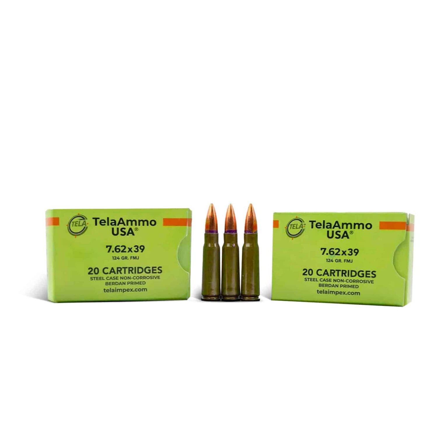 TELAAMMO 7.62x39MM STEEL CASE AMMUNITION - KUSA